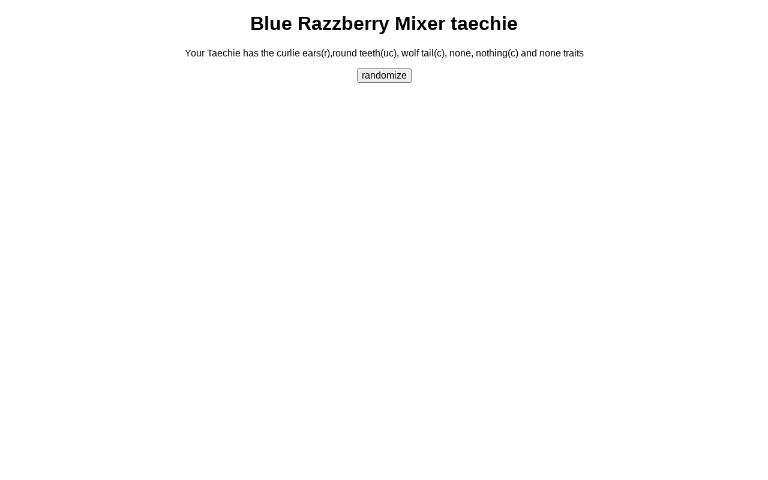 Blue Razzberry Mixer taechie ― Perchance Generator