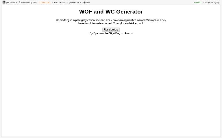 WOF and WC Generator