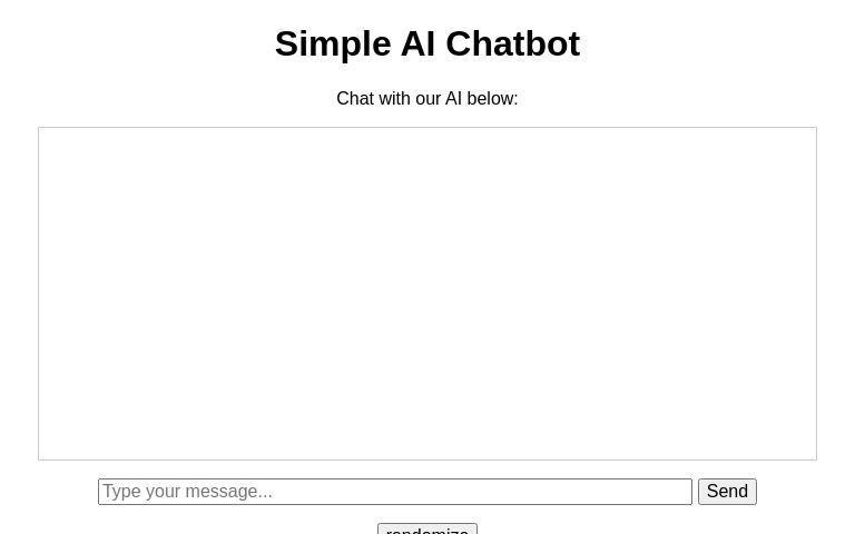 Simple AI Chatbot ― Perchance Generator