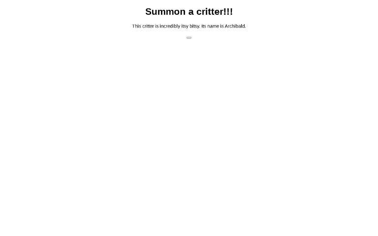 Summon a critter!!! ― Perchance Generator