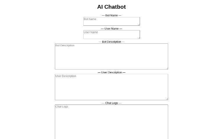 AI Chatbot ― Perchance Generator