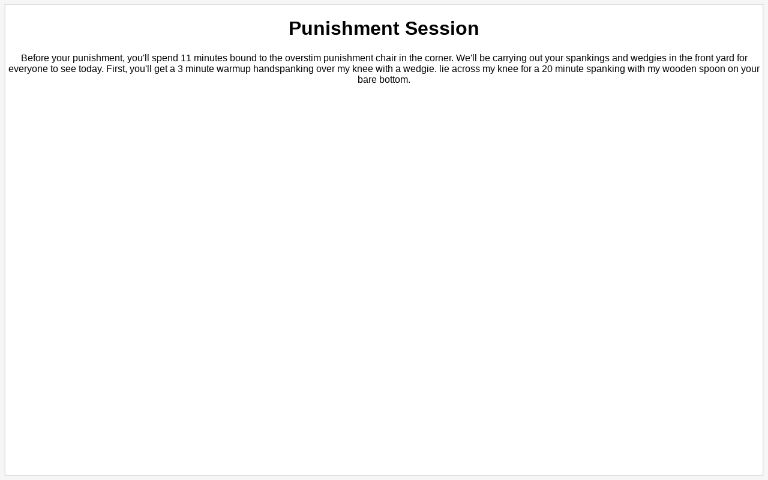 Punishment Session ― Perchance Generator