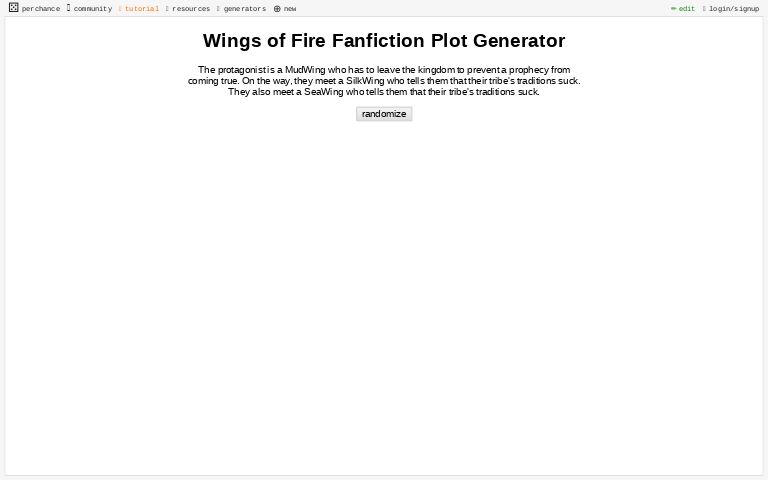 Wings of Fire Fanfiction Plot Generator