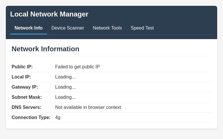 Local Network Manager ― Perchance Generator