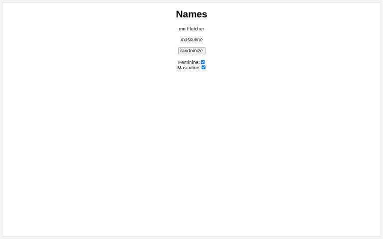 Names ― Perchance Generator