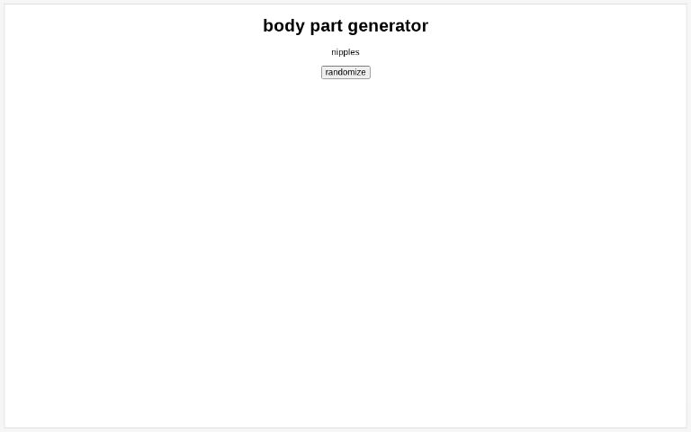 body part generator