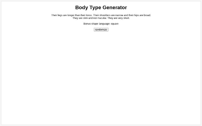 Body Type Generator