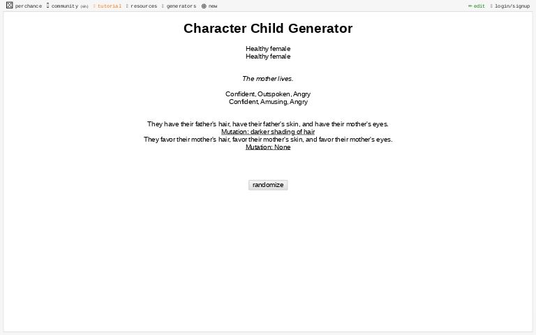 Character Child Generator