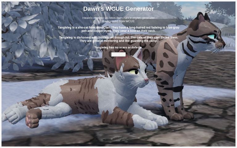 Dawn's WCUE Generator