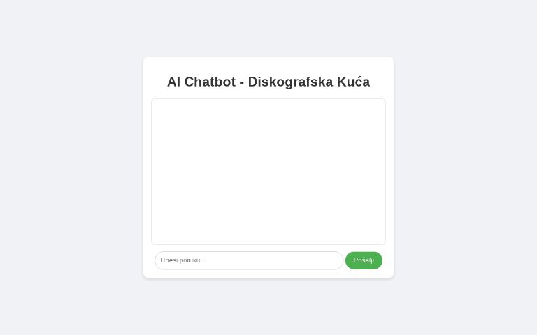 AI Chatbot - Diskografska Kuća ― Perchance Generator