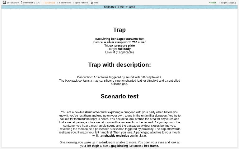 Trap ― Perchance Generator