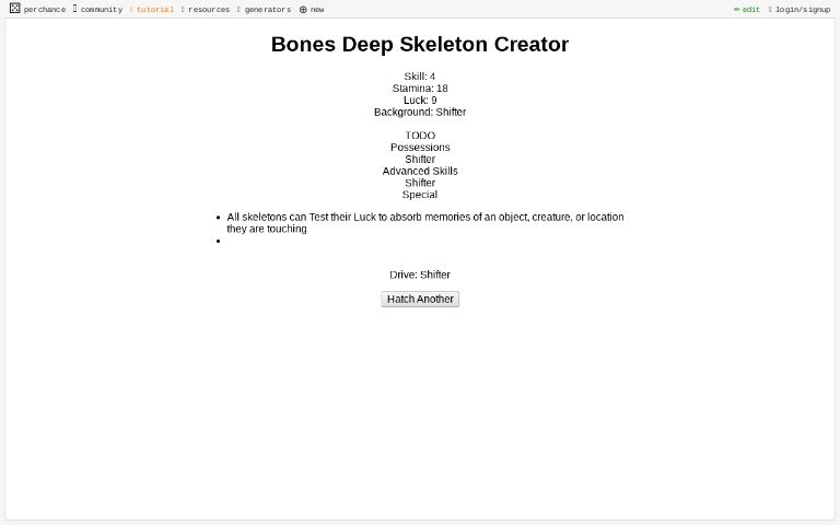 Bones Deep Skeleton Creator ― Perchance Generator