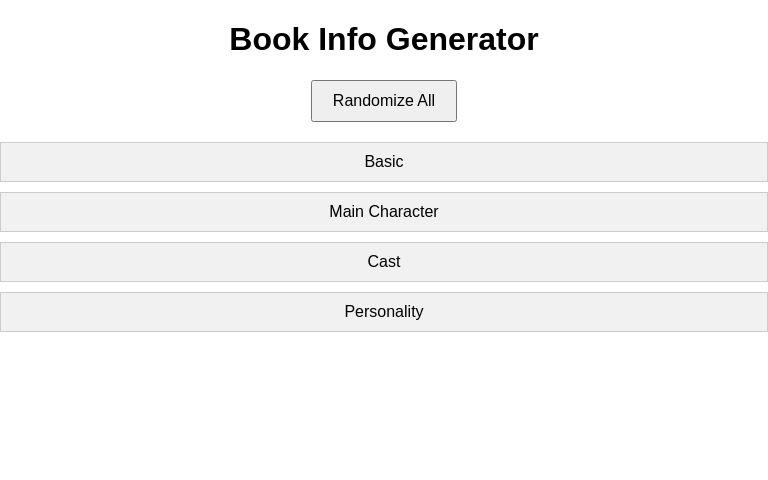 Book Info Generator