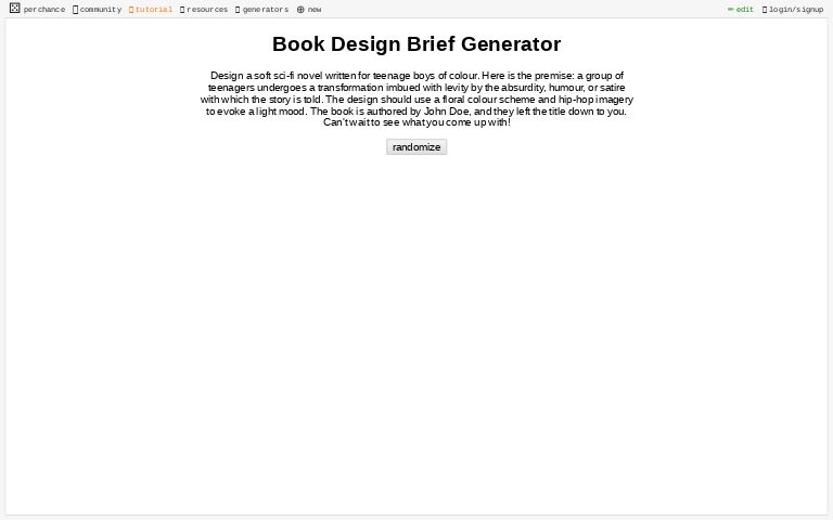 Book Design Brief Generator