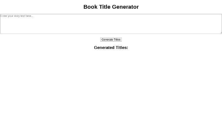 Book Title Generator