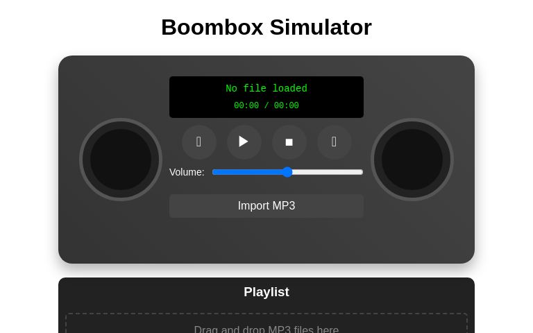 Boombox Simulator ― Perchance Generator