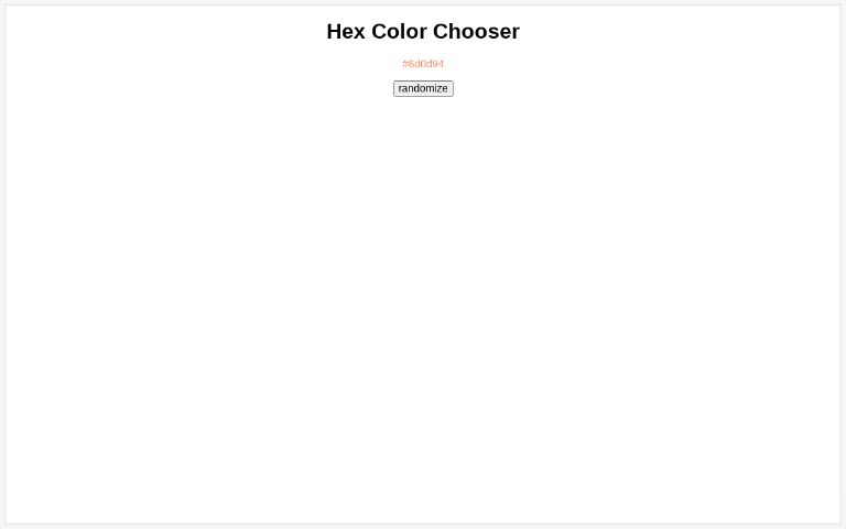 Hex Color Chooser ― Perchance Generator