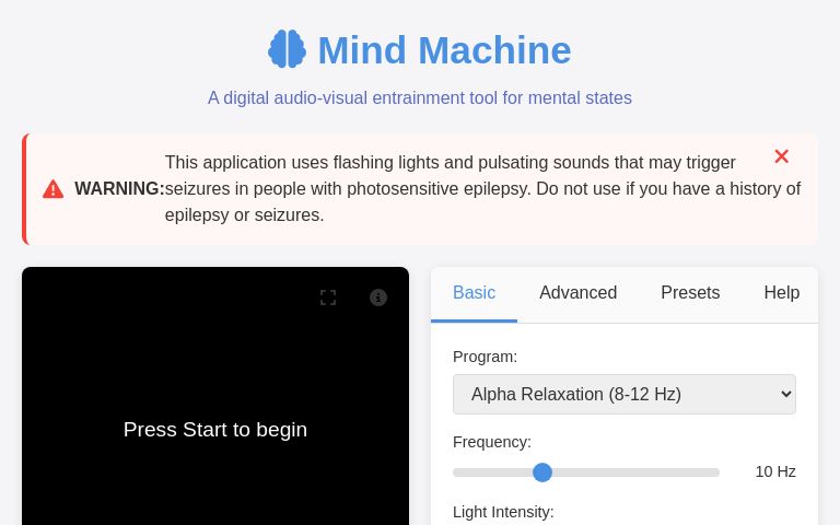 Mind Machine ― Perchance Generator