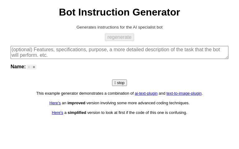 Bot Instruction Generator