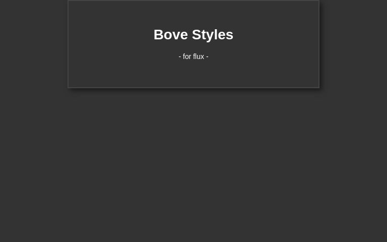 Bove Styles ― Perchance Generator