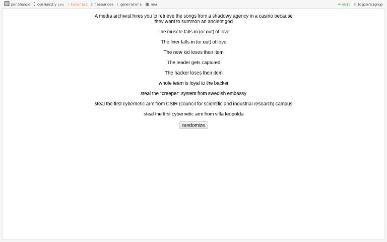 Minimal ― Perchance Generator