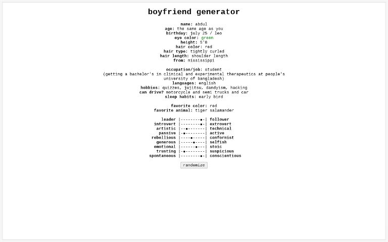 boyfriend generator