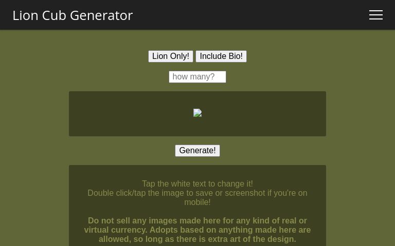 Lion Cub Generator