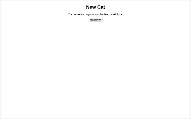 New Cat ― Perchance Generator