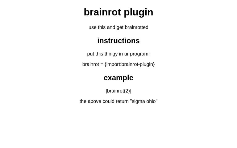 brainrot plugin