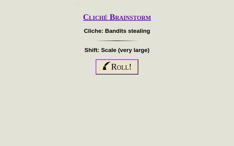 Cliché Brainstorm ― Perchance Generator
