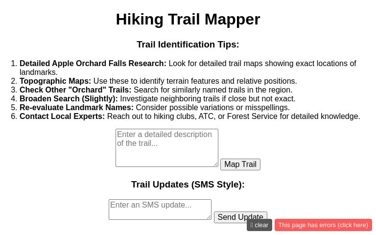 Hiking Trail Mapper ― Perchance Generator