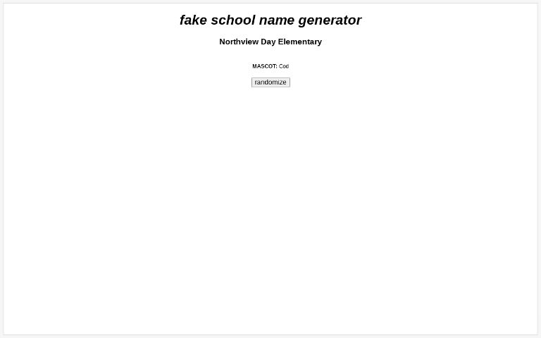 fake school name generator