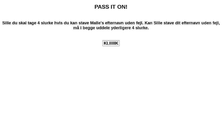 PASS IT ON! ― Perchance Generator