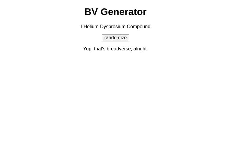 BV Generator