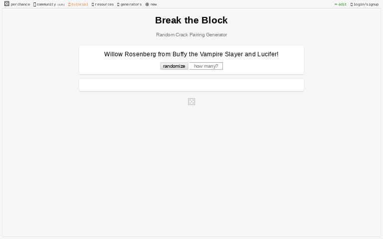 Break the Block ― Perchance Generator