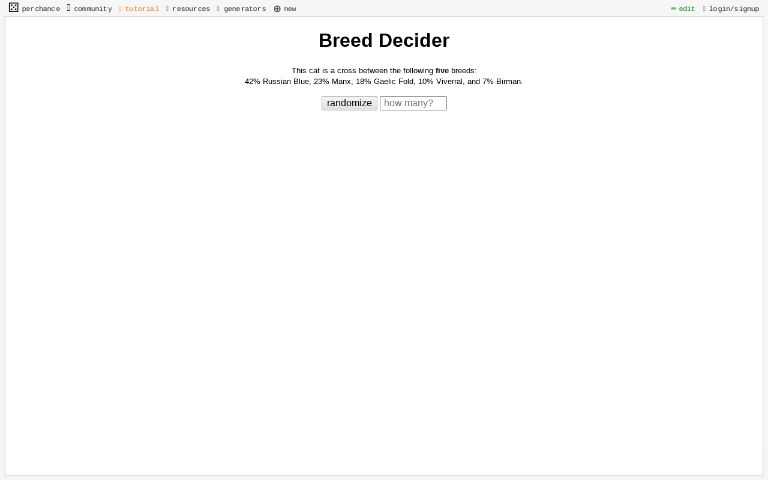 Breed Decider ― Perchance Generator