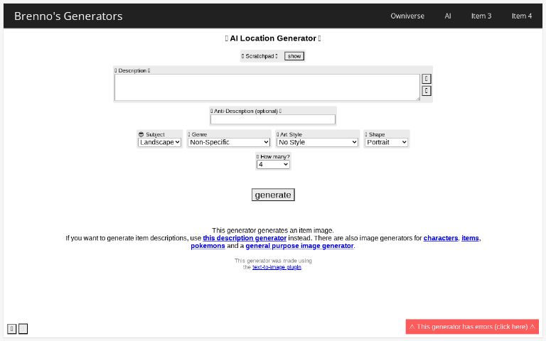 AI Location Generator
