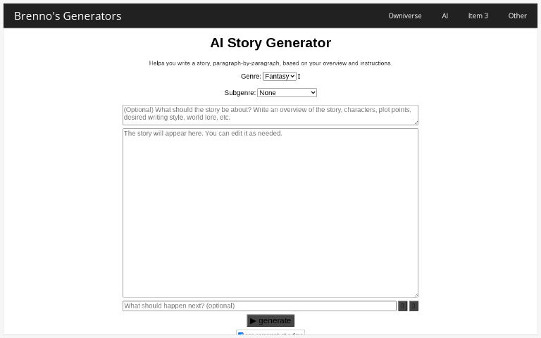 Ai Story Generator Free Unlimited No Sign Up