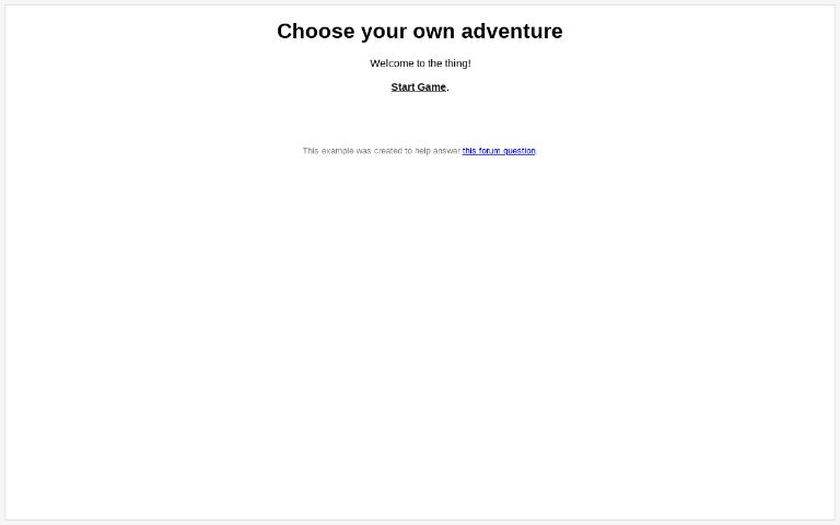 Choose your own adventure ― Perchance Generator