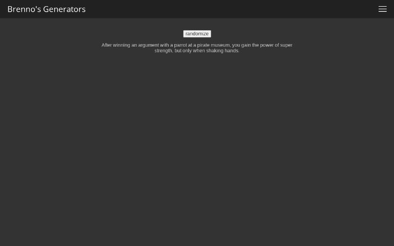 Bad Superpowers ― Perchance Generator