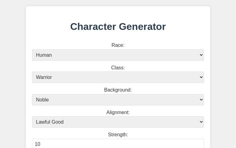 Character Generator