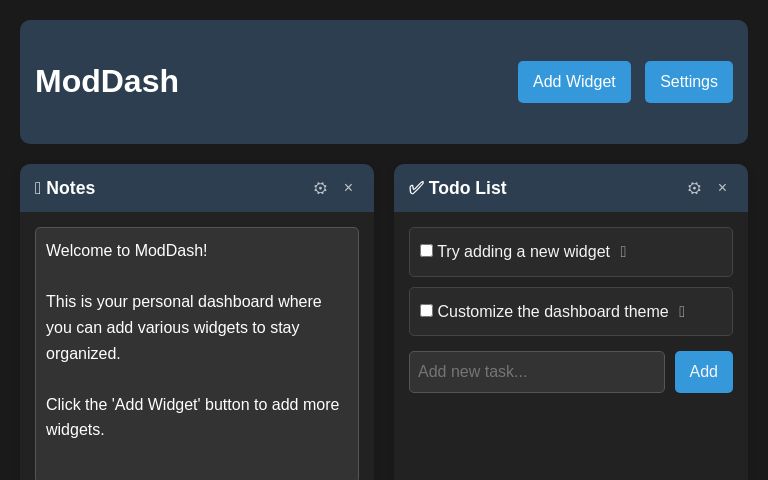 ModDash ― Perchance Generator