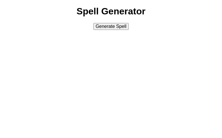 Spell Generator