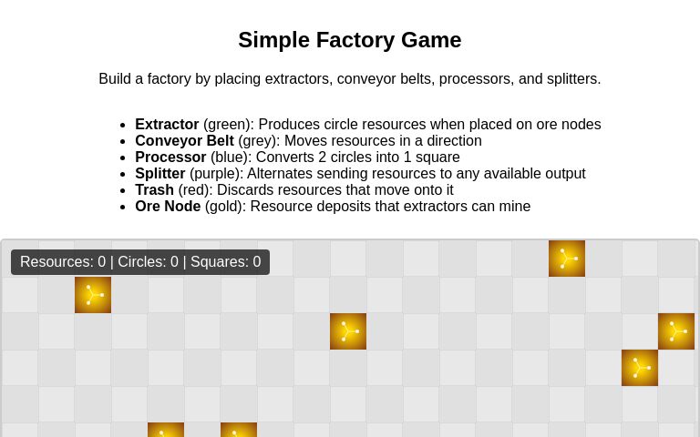 Simple Factory Game ― Perchance Generator