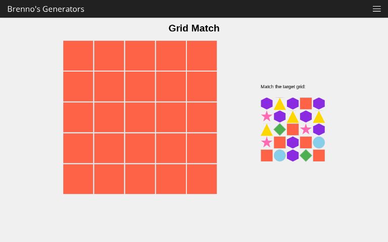 Grid Match ― Perchance Generator
