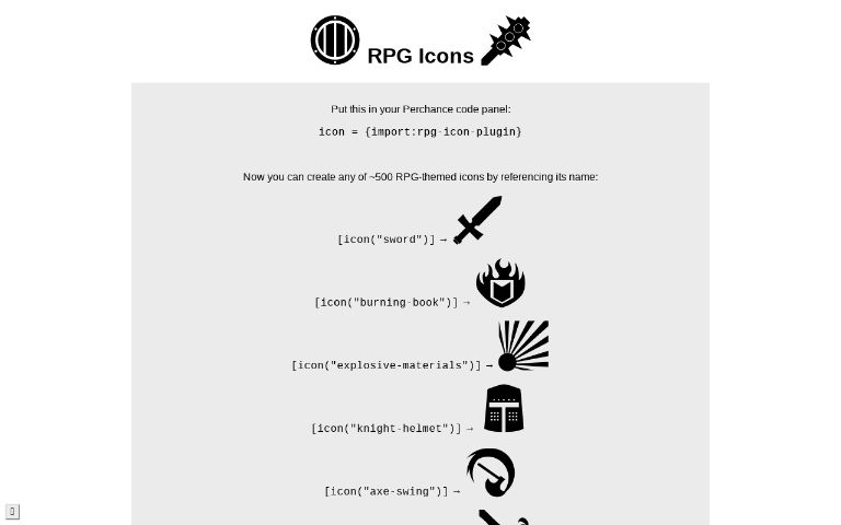 RPG Icons ― Perchance Generator