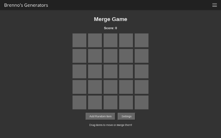 Merge Game ― Perchance Generator