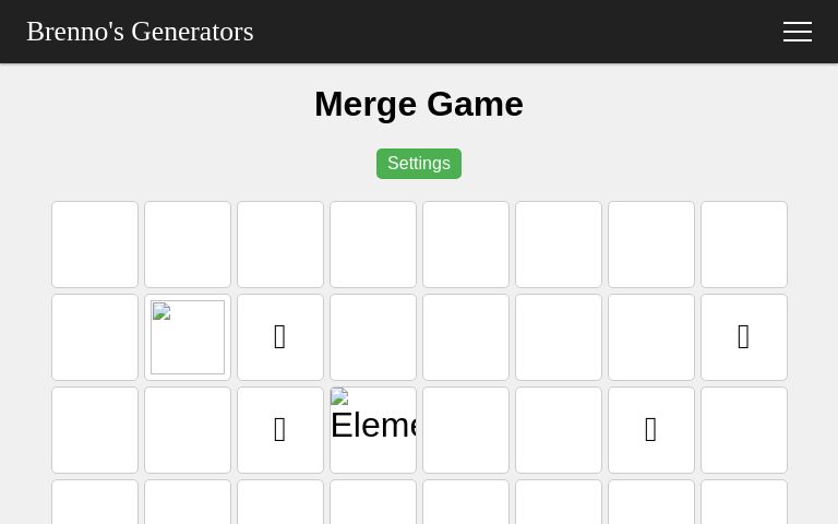Merge Game ― Perchance Generator