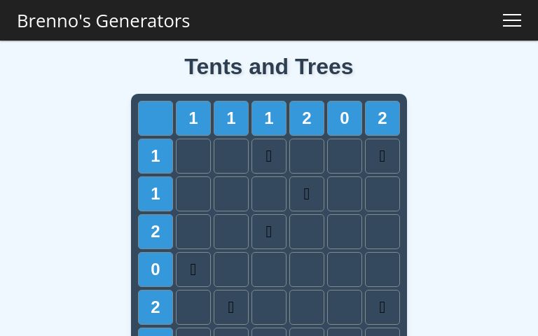 Tents and Trees ― Perchance Generator