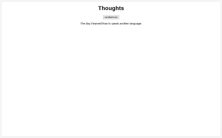 Thoughts ― Perchance Generator